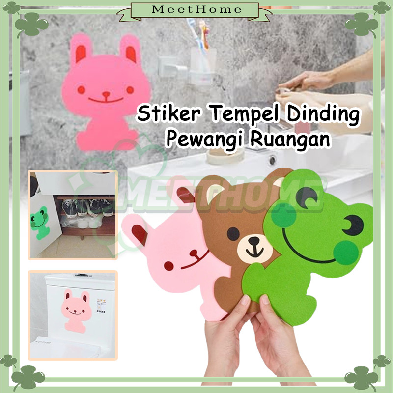 Jual Stiker Pewangi Toilet Karakter Beruang Kelinci Kodok/Stiker ...