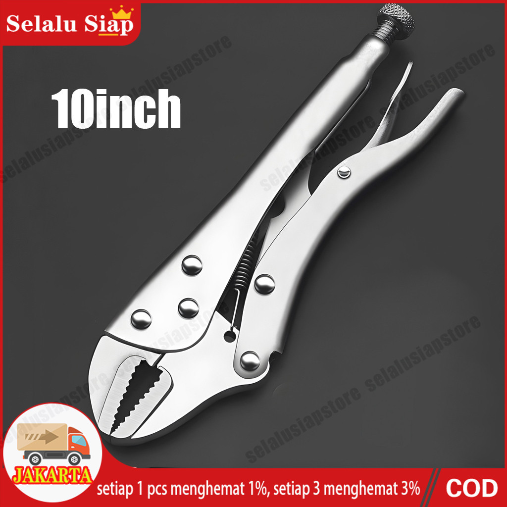Jual Tang Pengunci 7 Inci Mulut Bulat Multifungsi Tang Melengkung ...