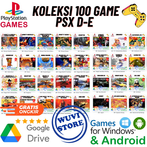 Jual Game PC KOLEKSI 100 GAME PSX D-E Emulator PS1 | Bisa Main di ...