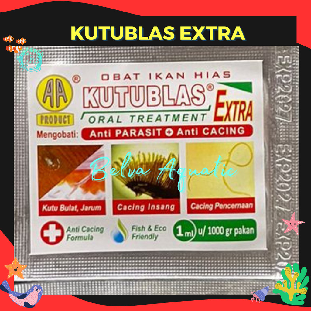 Jual KUTUBLAS EXTRA 3g Obat Ikan Hias Anti Parasit Cacing Kutu AA ...
