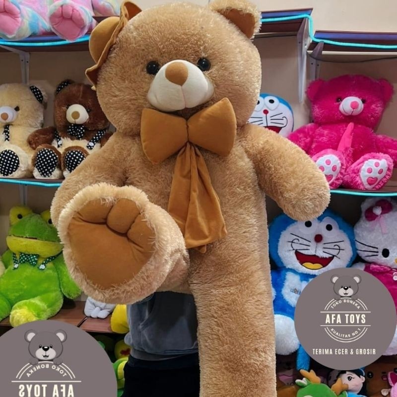 Jual GH67UI Boneka Teddy Bear Topi Pita 1 meter | Shopee Indonesia