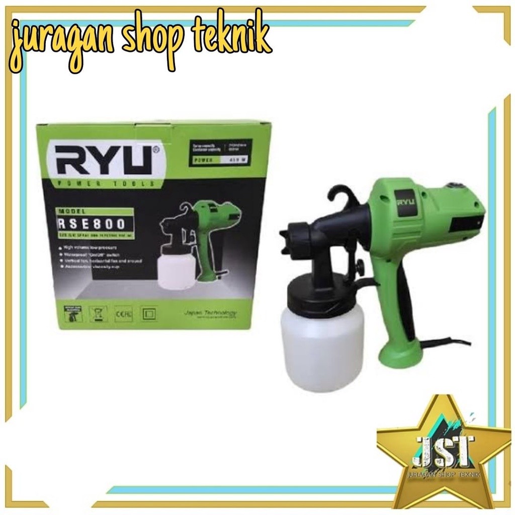 Jual RYU Spray Gun Electrik RSE 800 Semprotan Cat Tembok | Shopee Indonesia