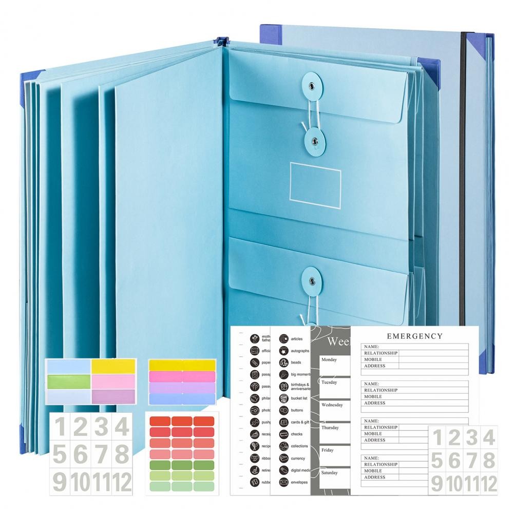 Jual A4 Documents File Organizer Family Document Organizer Binder for ...