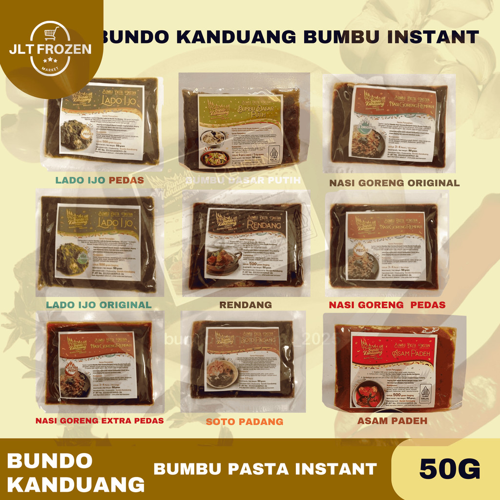Jual Bundo Kanduang Bumbu Instant 50g / Bumbu Rendang / Bumbu Nasi Goreng / Bumbu Dasar Putih ...
