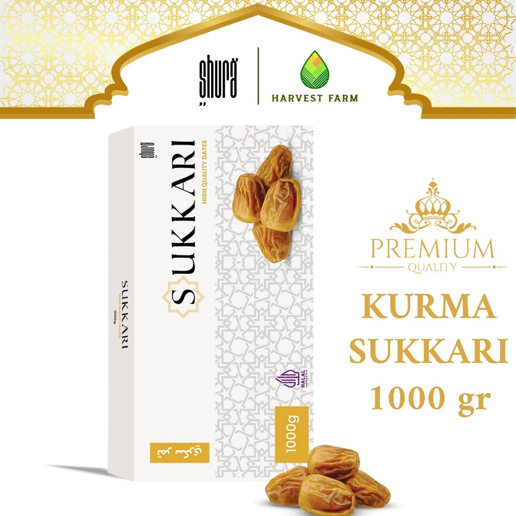Jual Shura Kurma Sukkari 1kg box Premium Original | Shopee Indonesia