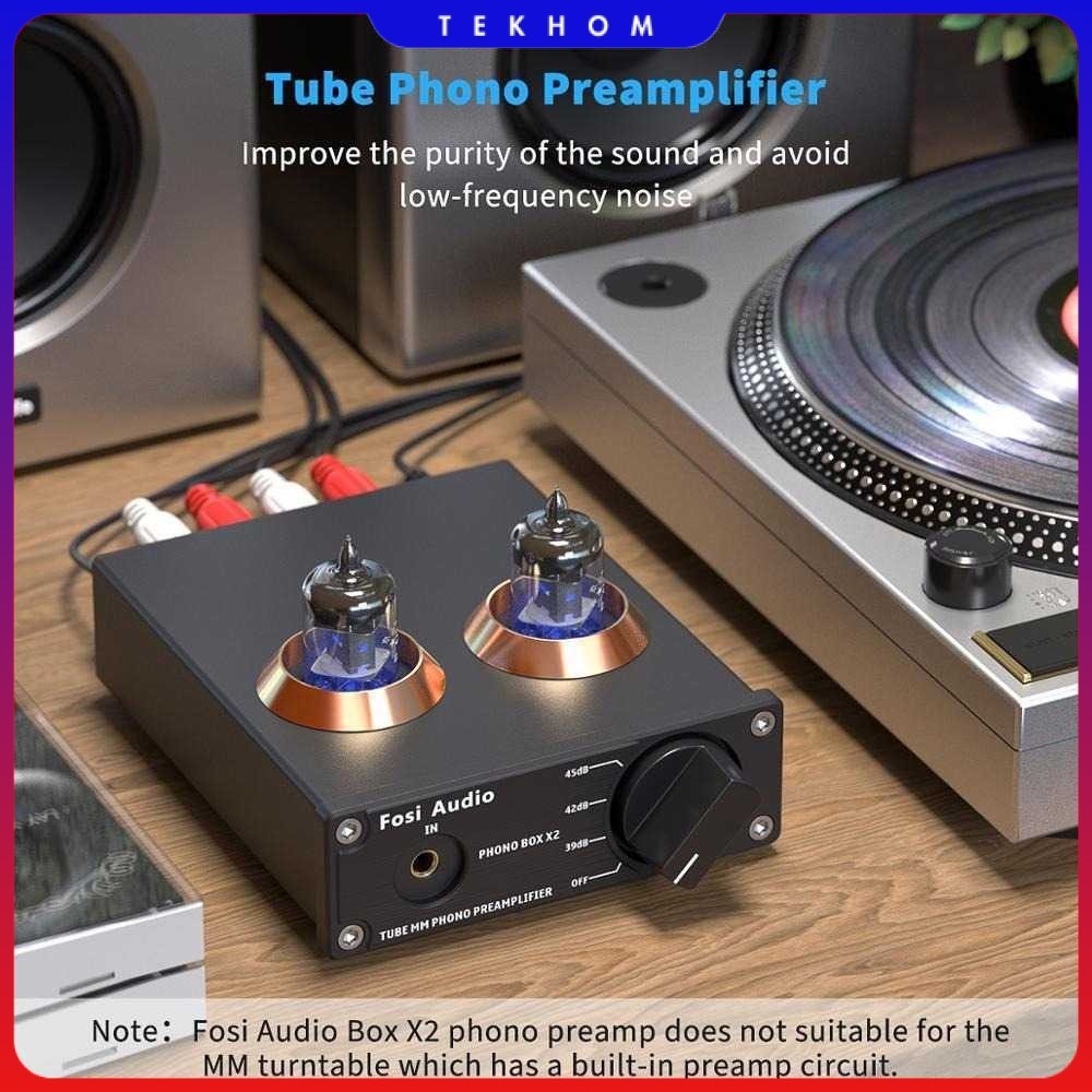 Jual Preamplifier Phono for Turntable Phonograph with 6A2 Tube - Fosi ...
