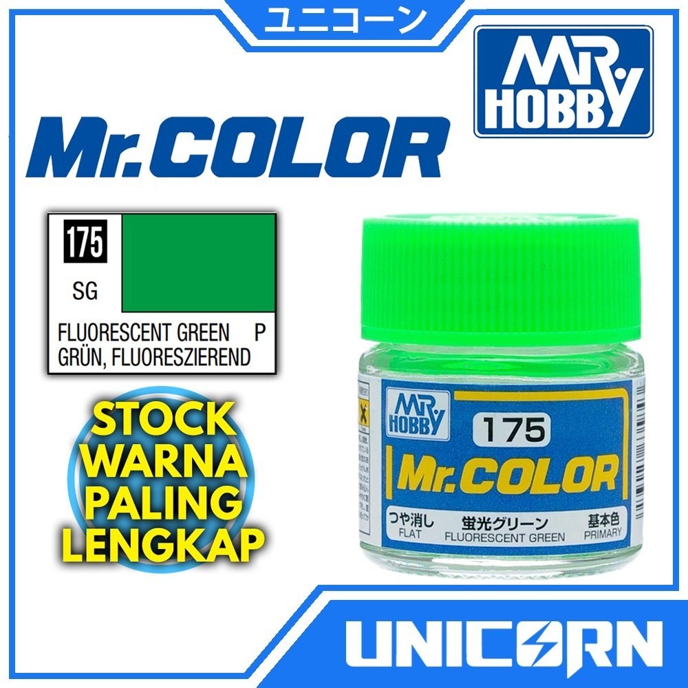 Jual Mr Color C175 Fluorescent Green / Mr Hobby Cat Airbrush Kuas Model ...