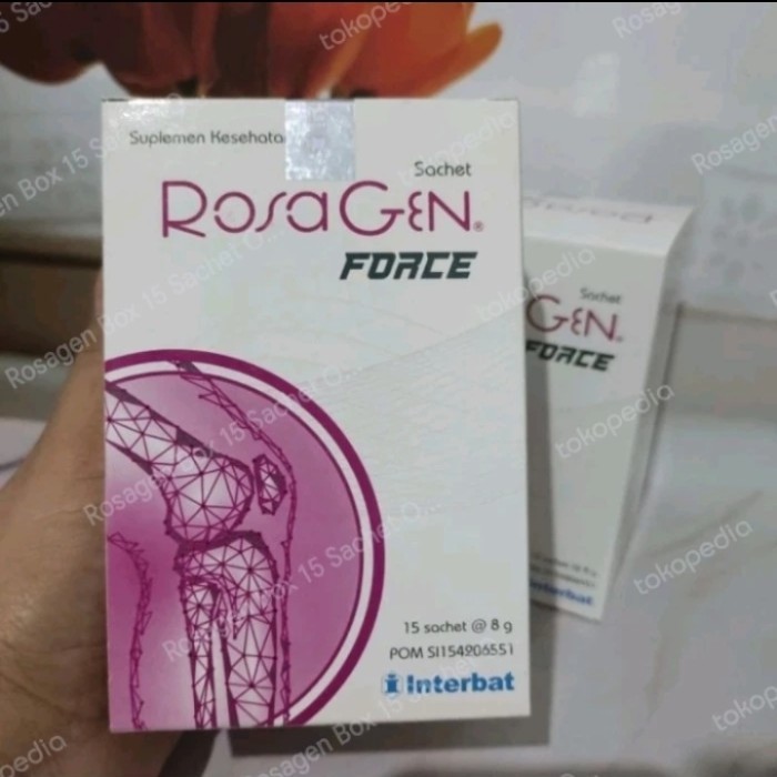 Jual Rosagen Suplemen sendi otot dan Tulang isi 15 Sachet | Shopee ...