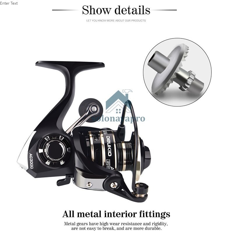 Jual Reel pancing deukio spool metal ac2000-7000 spinning reel max drag ...