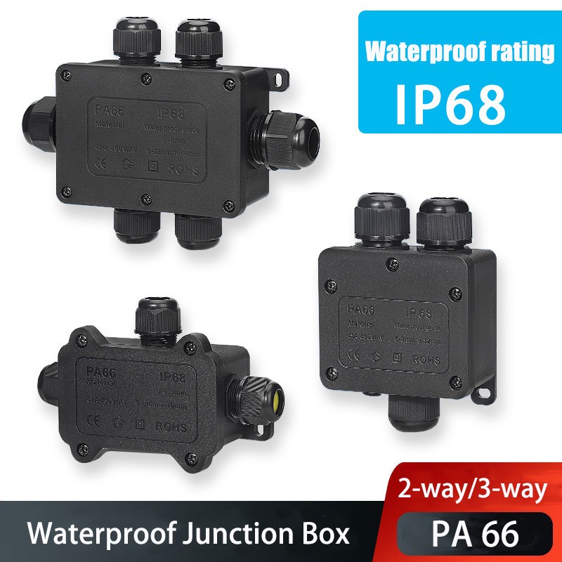 Jual IP68 Waterproof Junction Box Electrical Connector 2-3Way Enclosure ...