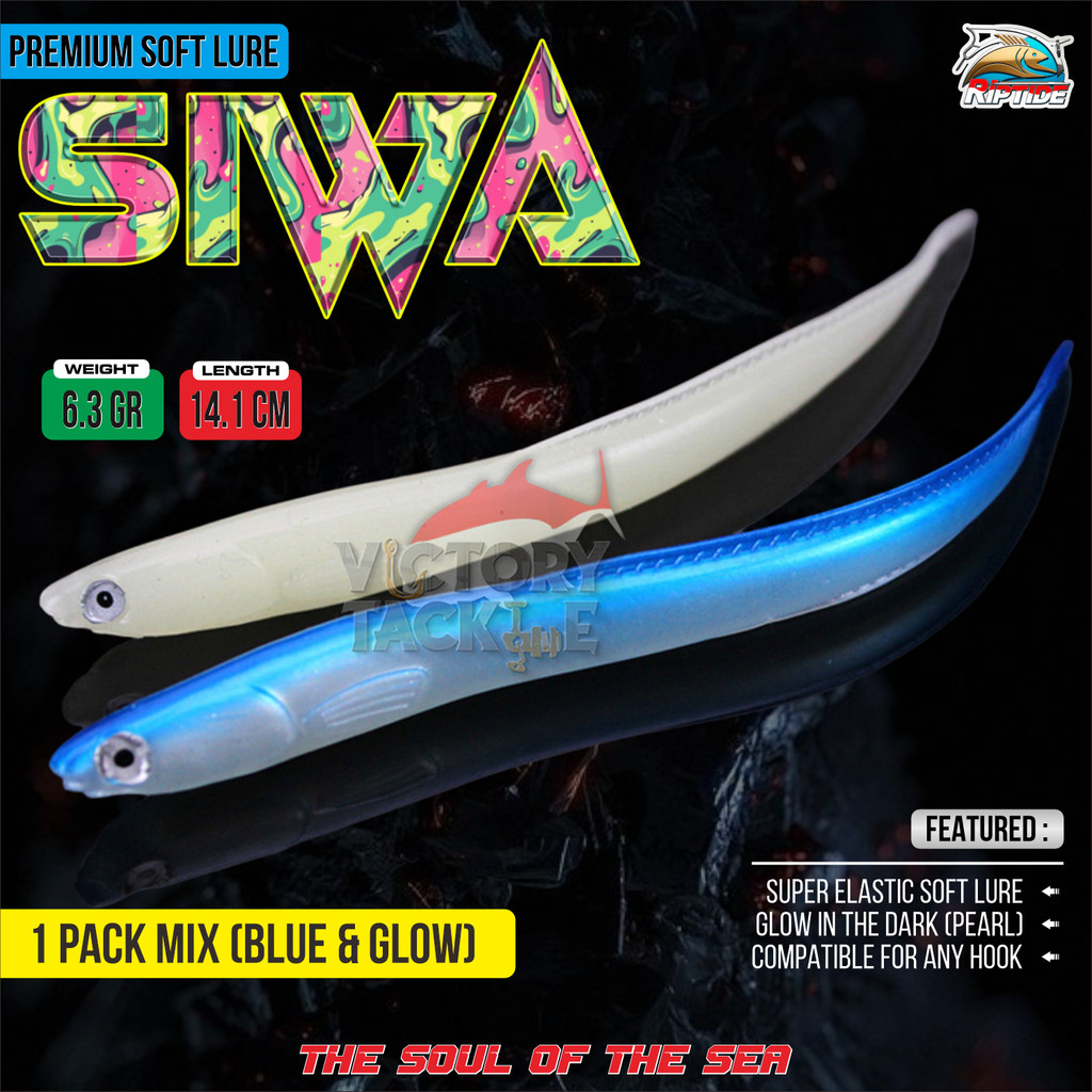 Jual UMPAN PANCING Soft Lure RIPTIDE SIWA 6.3 GRAM 14.1 CM Umpan ...