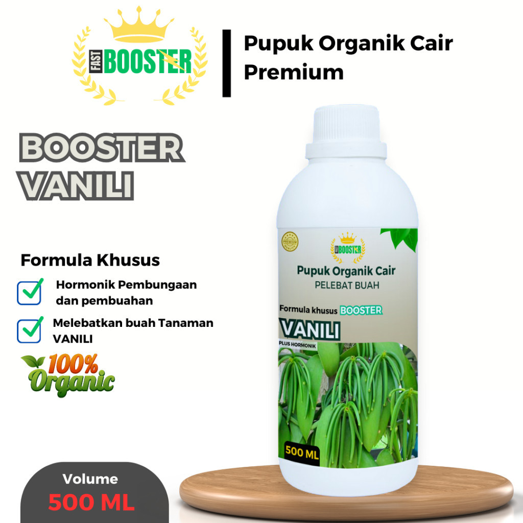 Jual Pupuk Organik Cair Vanili 500ml Booster pemacu dan pelebat buah vanili secara alami ...
