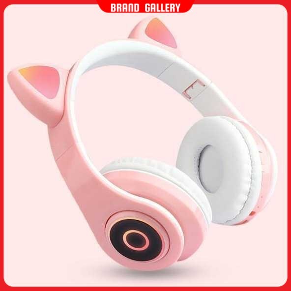 Jual Bluetooth Headset Headphone Telinga Kucing Cute Cat Ear LED RGB ...