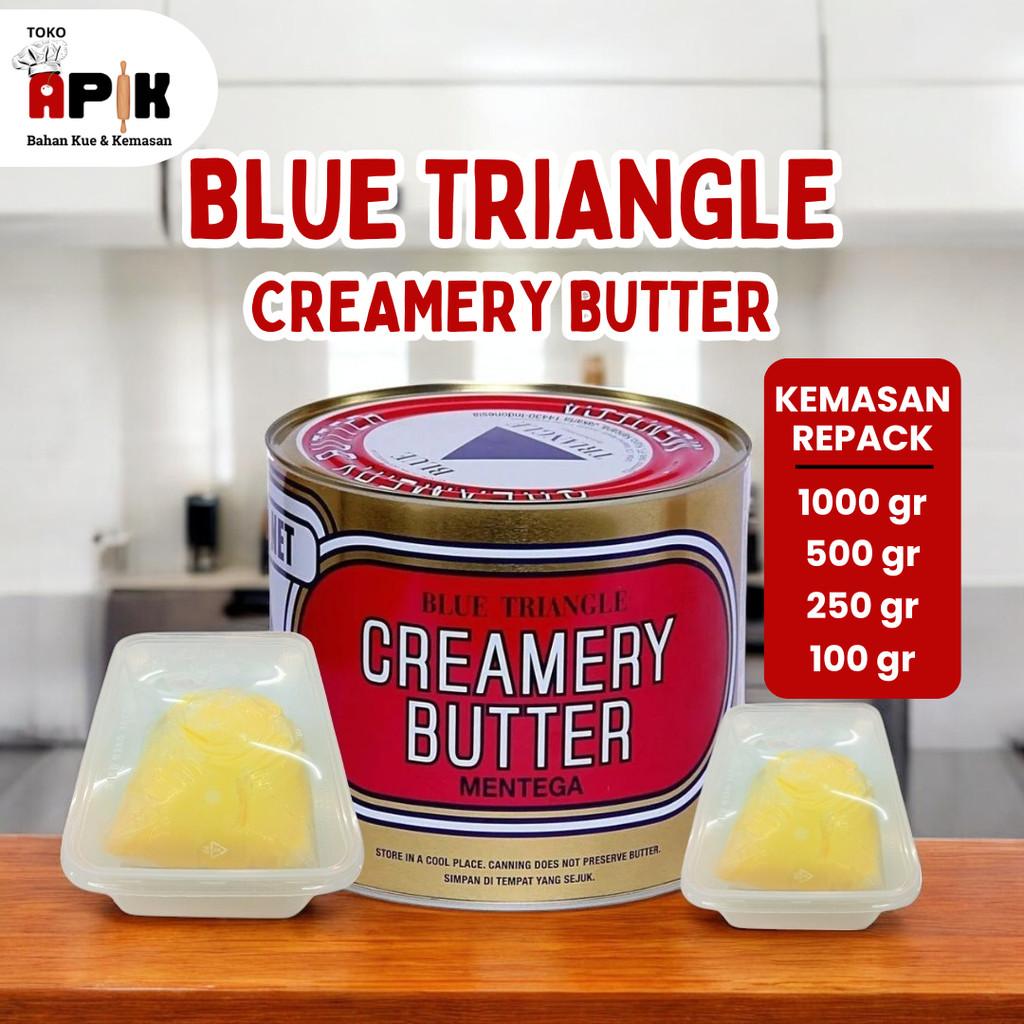 Jual BLUE TRIANGLE CREAMERY BUTTER MENTEGA REPACK 1 KG 500 250 100 GRAM ...