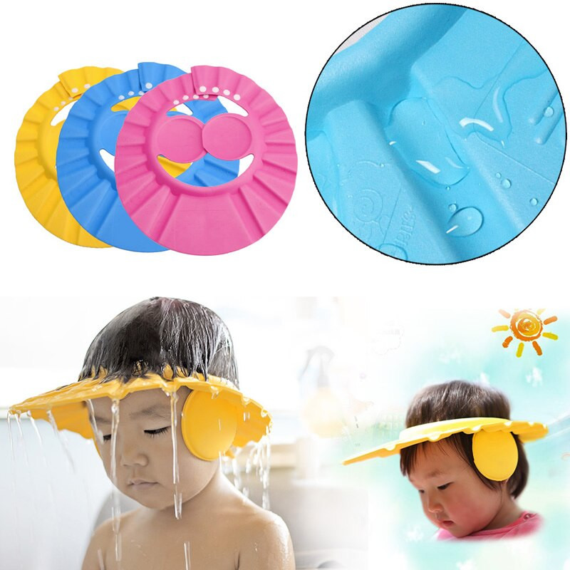 Jual Topi Mandi Keramas Anak dengan Kancing Penutup Telinga Bahan ...