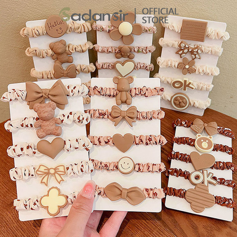 Jual Sadansir Set Tali Rambut Karet Gelang Tali Rambut Elastis Ekor ...