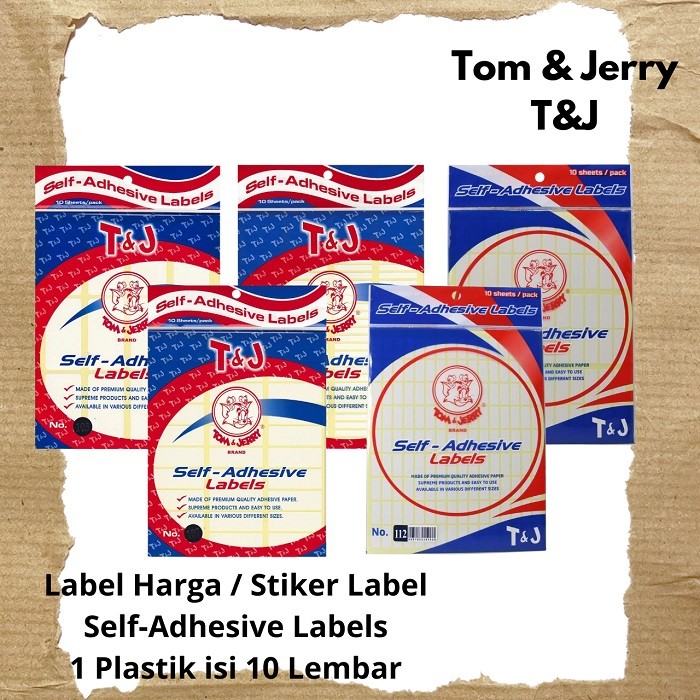 Jual Label Sticker / Label Harga Tom & Jerry T&J Putih | Shopee Indonesia