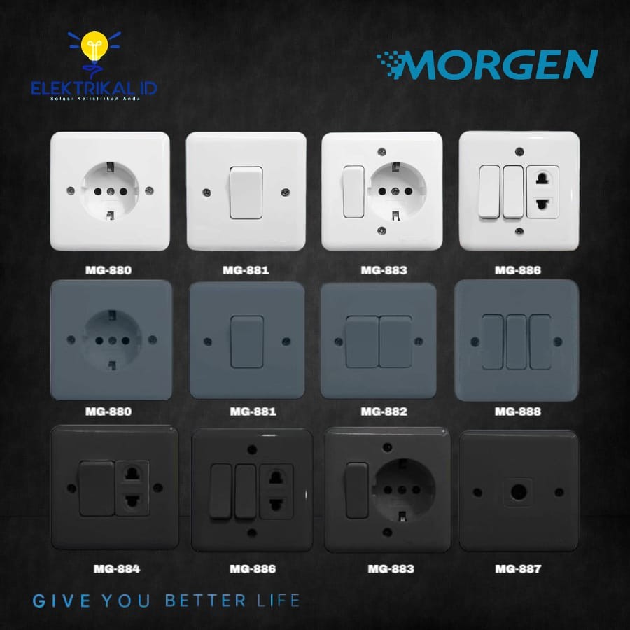 Jual Morgen Saklar IB B Series Stop Kontak Arde, Engkel, Seri | Shopee ...