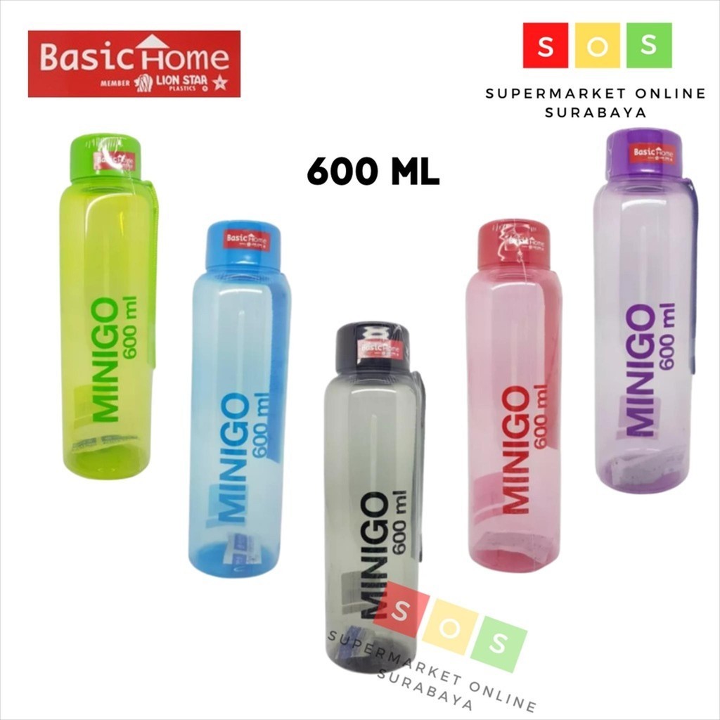 Jual Botol Minum 600 ml Minigo Basic Home BPA Free / Botol Minum Tali ...