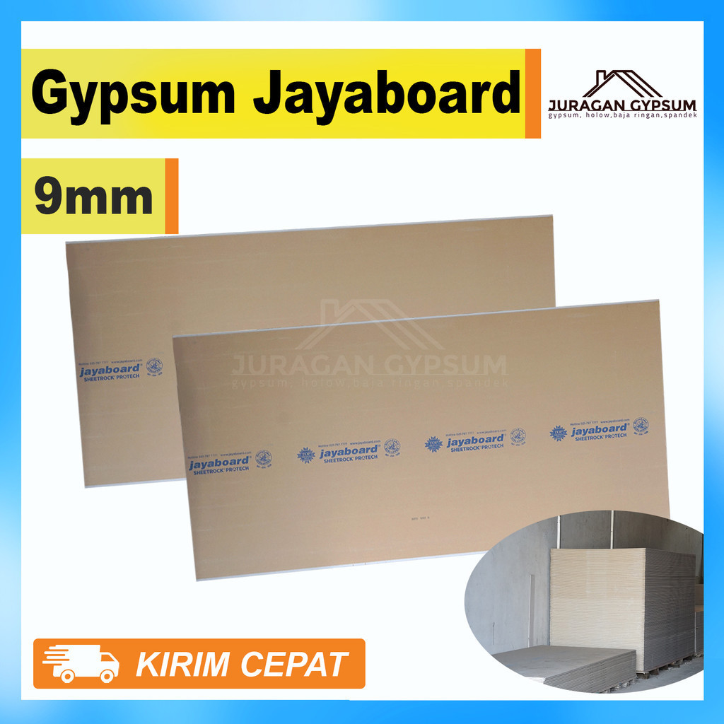 Jual Gypsum Jayaboard 9mm / Gipsum Jaya 9 mm / papan Jaya board ...