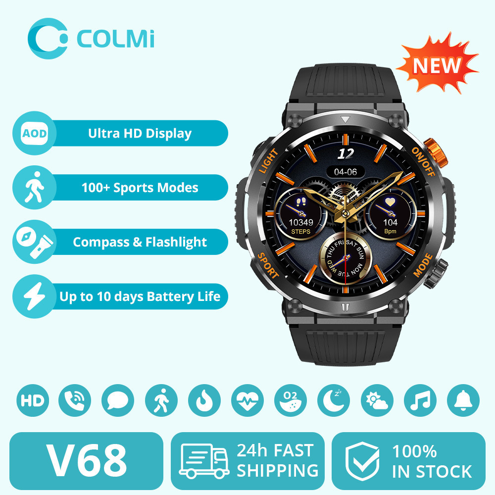 Jual [2024] COLMI V68 1.46'' HD Display Smartwatch 100 Sports Modes ...