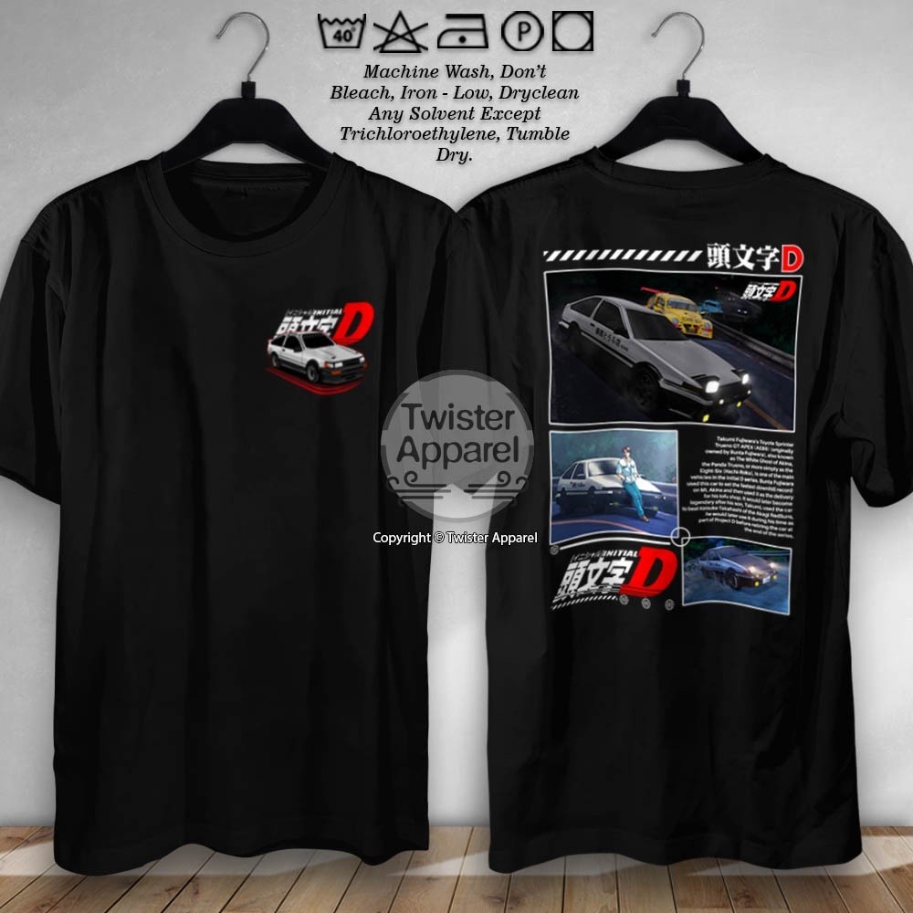 Jual Kaos Baju Mobil TOYOTA AE86 TRUENO INITIAL D - Tshirt Distro ...