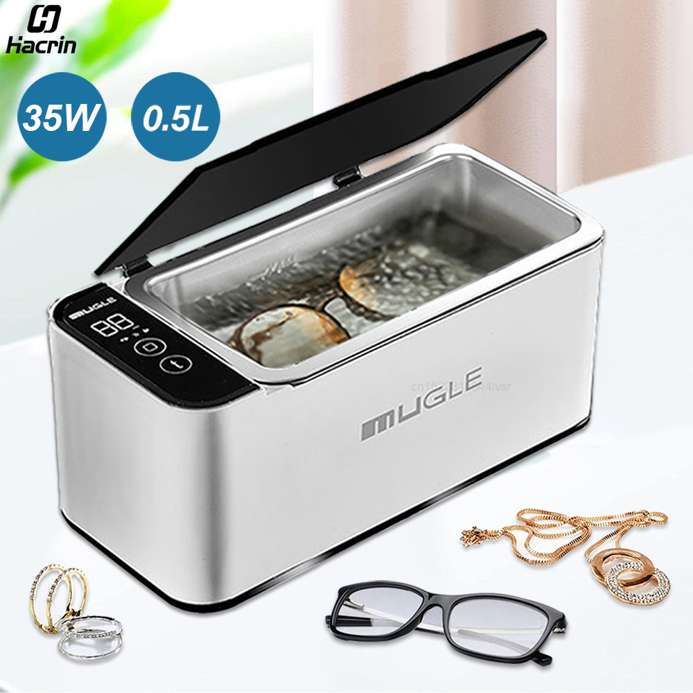 Jual Ultrasonic Cleaner 35W Ultrasonic Glasses Jewelry Cleaner 500ML ...