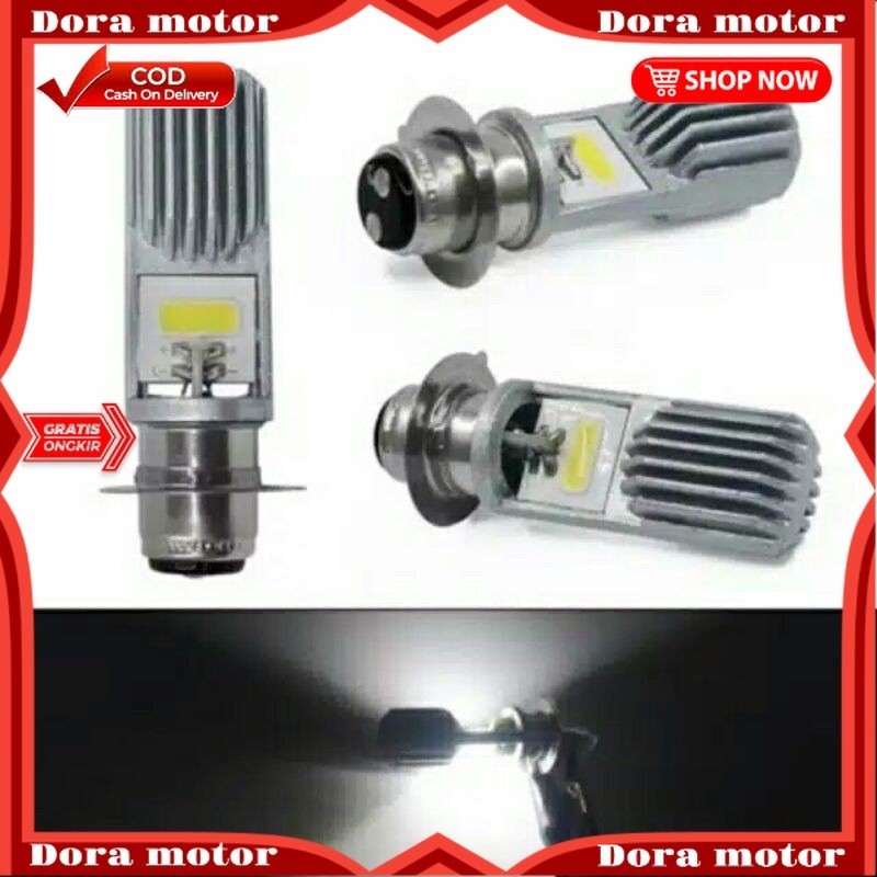 Jual Lampu LED Halogen matic bebek h6 putih led kaki 1 universal ...