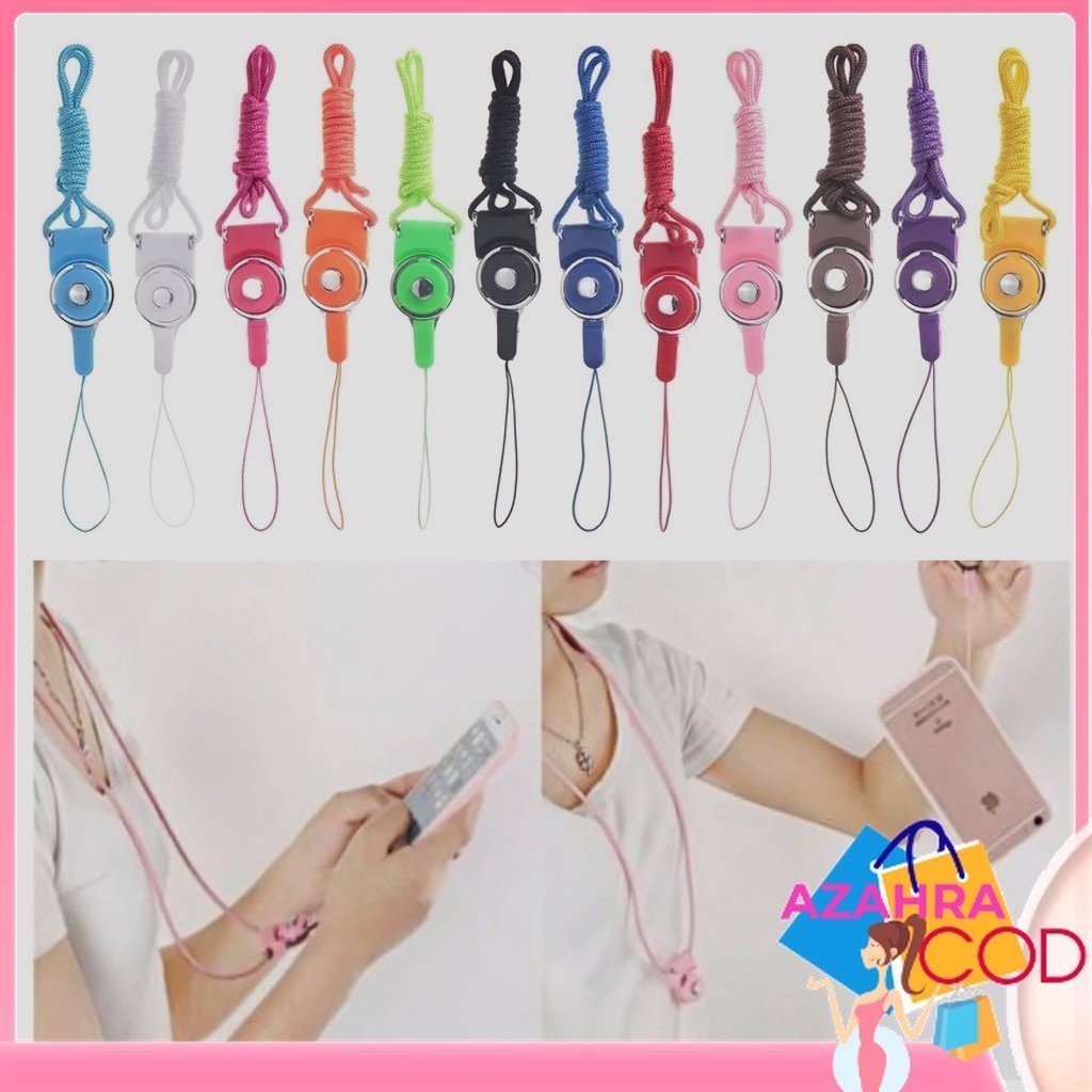 Jual AZAHRA Kalung Tali 2in1 Gantungan HP gantung leher Nametag ...