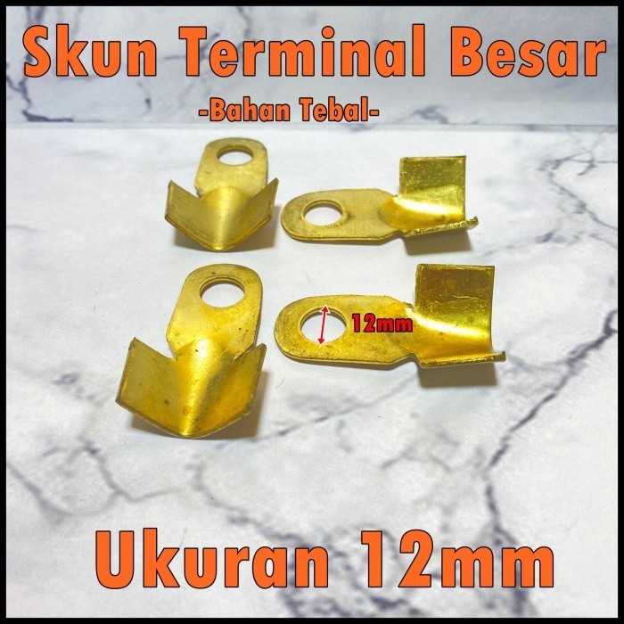 Jual Skun Bulat 12 Mm Skun Aki Skun Ring 12 Mm Terminal Kuningan Tebal ...