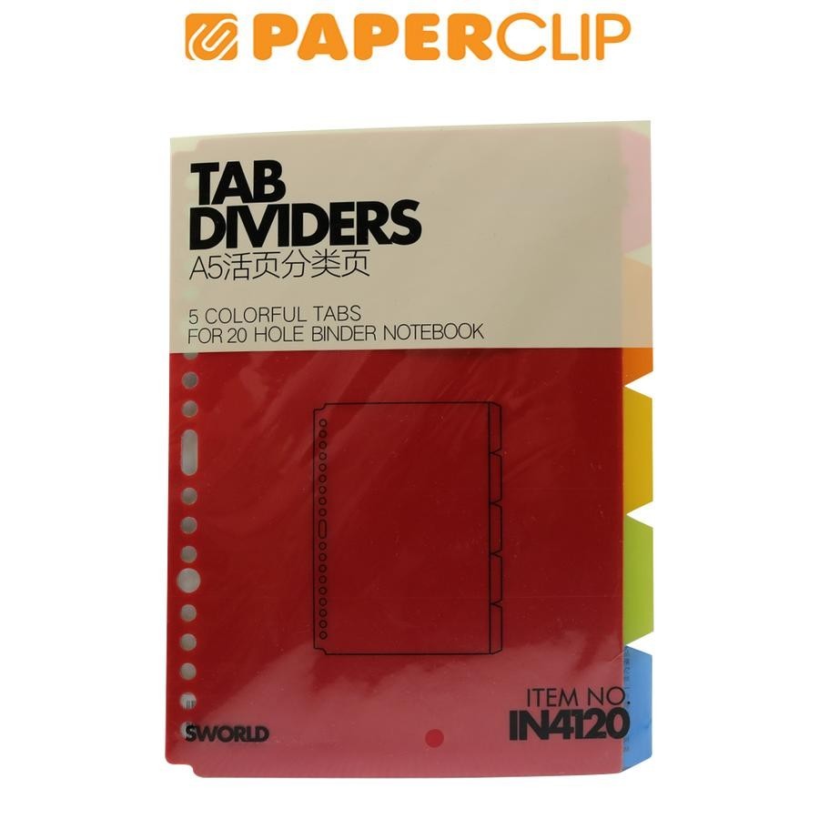 Jual INDEX / PEMBATAS FILE NOTE A5 SWORLD IN4120 5 COLOR | Shopee Indonesia
