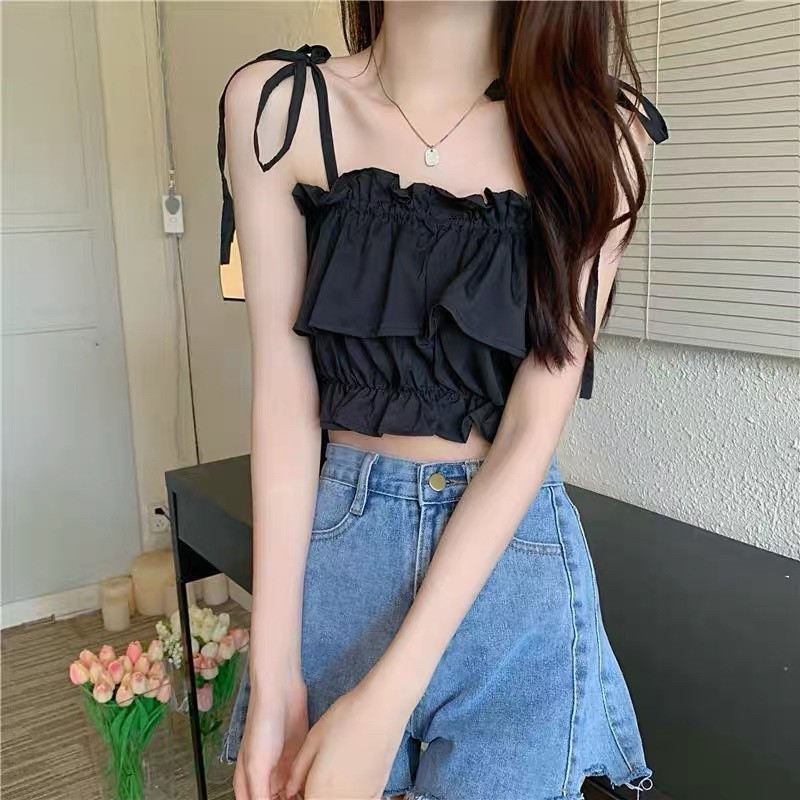 Jual NEW READY MONA TANK TOP POLOS DAN RUFFLE BAHAN KATUN RAYON PREMIUM ...