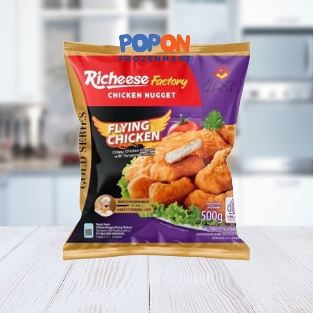 Jual NUGGET RICHEESE FACTORY FLYING CHICKEN GOLD 500GR | Shopee Indonesia