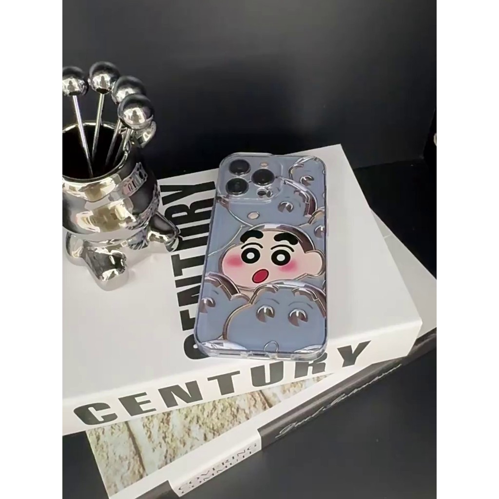 Jual menggambar garis Crayon Shin-chan transparan soft case Samsung S25 Fe A07 A17 5G A56 A36 ...