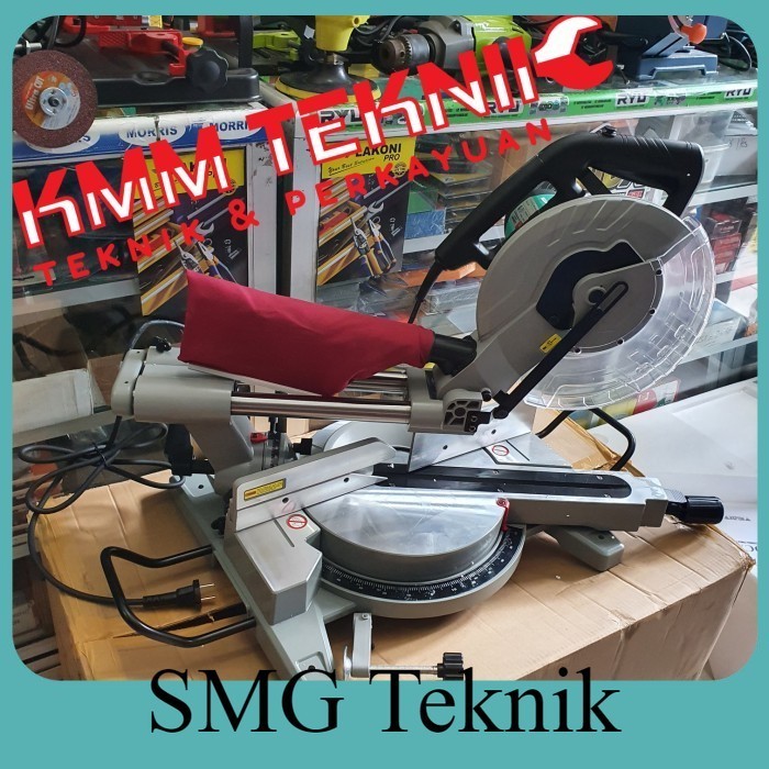 Jual Berkualitas DCA MITRE SAW SLIDING 10" AJX06-255 MESIN POTONG ALUMINIUM MITERSAW GYJ906 ...