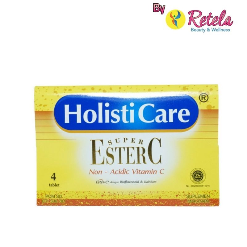 Jual HOLISTICARE ESTER C 1 STRIP 4 TABLET | Shopee Indonesia