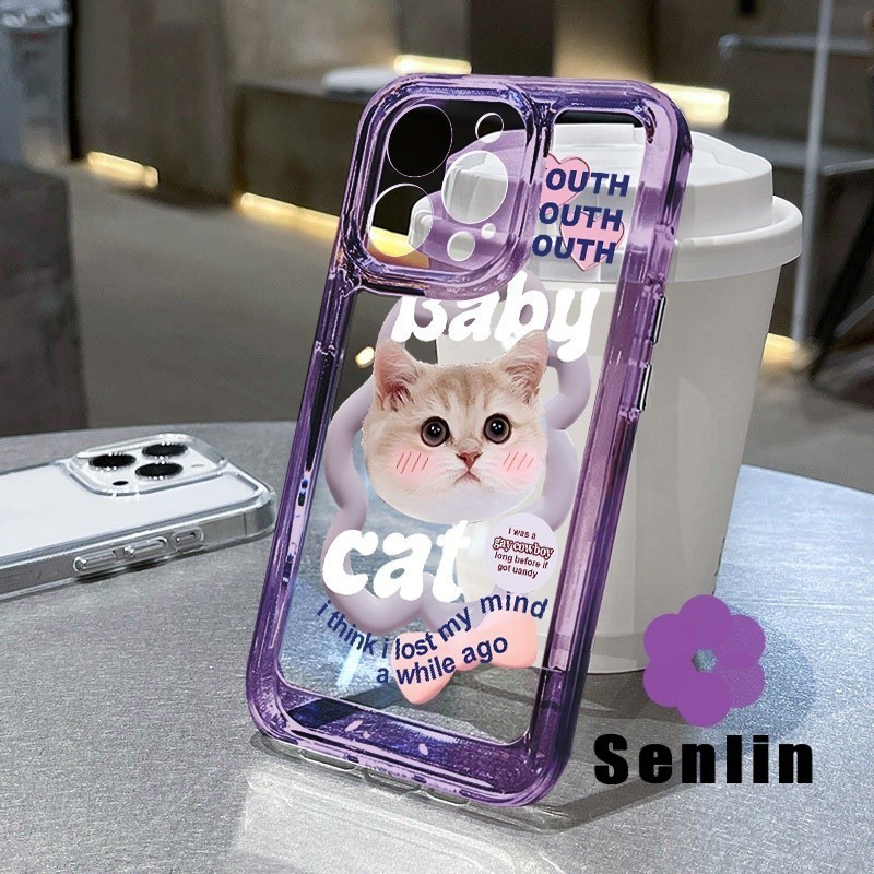 Jual kucing kuning kecil yang lucu transparan Case For iPhone 15 11 Pro ...