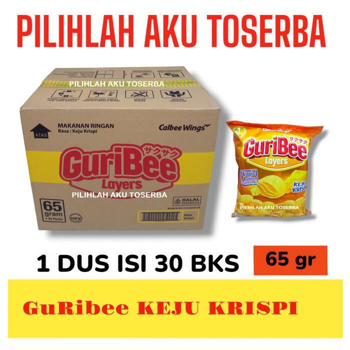 Jual Guribee Layers KEJU KRISPI 65 gr - ( HARGA 1 DUS ISI 30 PCS ...