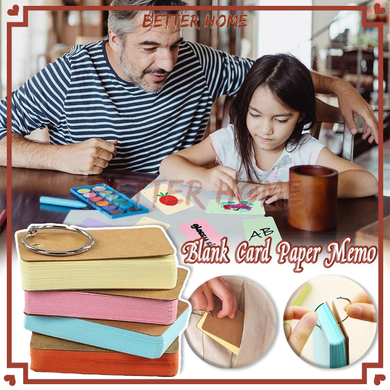 Jual Flash Card Memo/Blank Card Paper Memo Kosong/Flashcard Notes ...