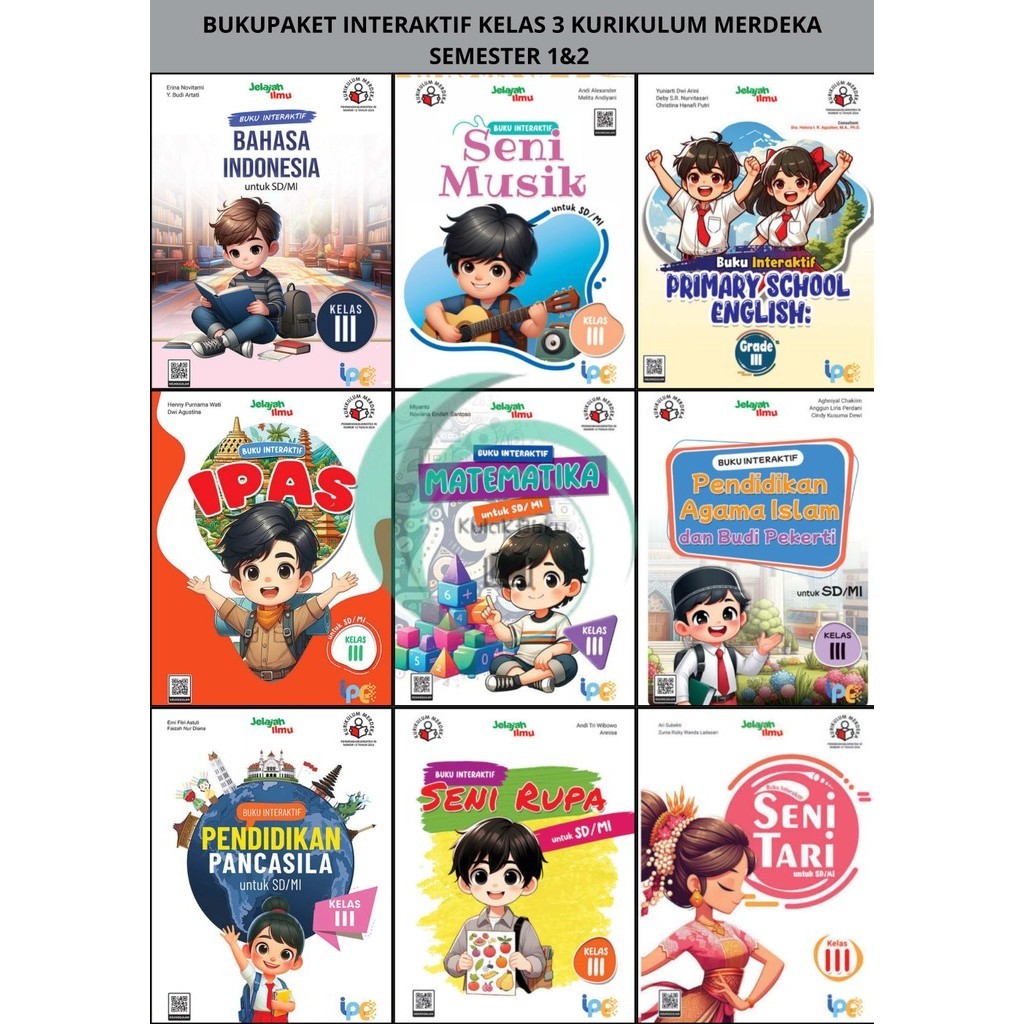 Jual Buku Paket Interaktif Kelas 3/III SD/MI Kurikulum Merdeka Semester 1&2 Intan pariwara Tahun ...