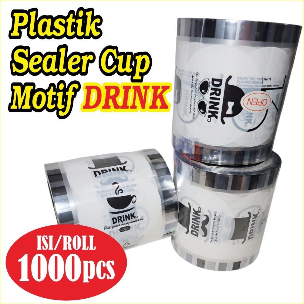 Jual HARGA MURAH Plastik Lid Cup Gelas, Plastik Selaer Cup Motif Drink ...