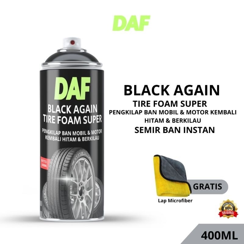 Jual Semir ban mobil motor DAF Black Again Tire Foam Super Pengkilap ...