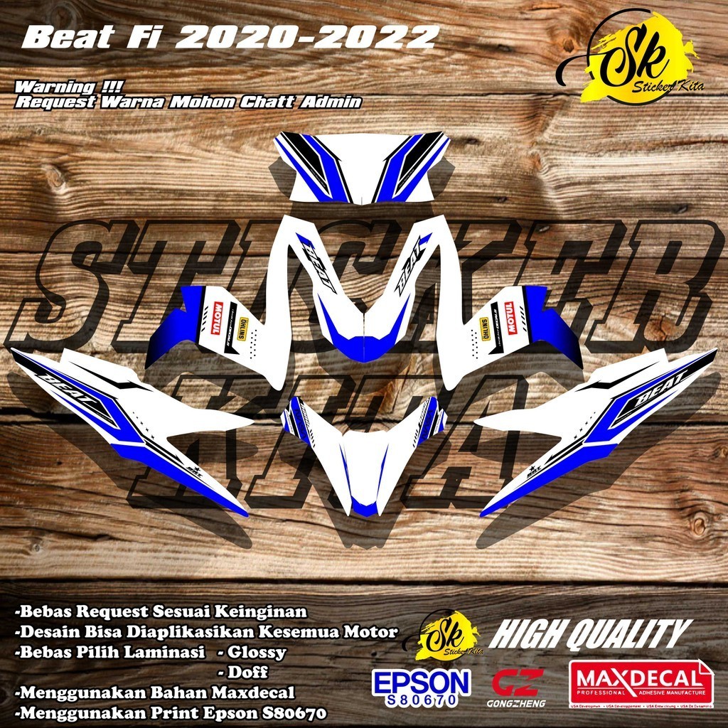 Jual DECAL STICKER FULLBODY MOTOR BEAT FI NEW 2020-2022 DESAIN KEREN ...