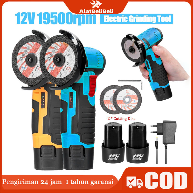 Jual gerinda mini listrik/Mesin Gerinda Cordless 12V Angle Grinder ...
