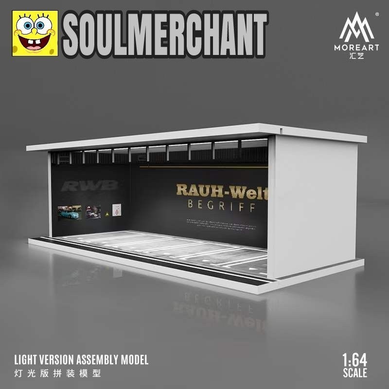 Jual Moreart Porsche RWB Rauh Welt Begriff Parking Lot Scene with LED ...