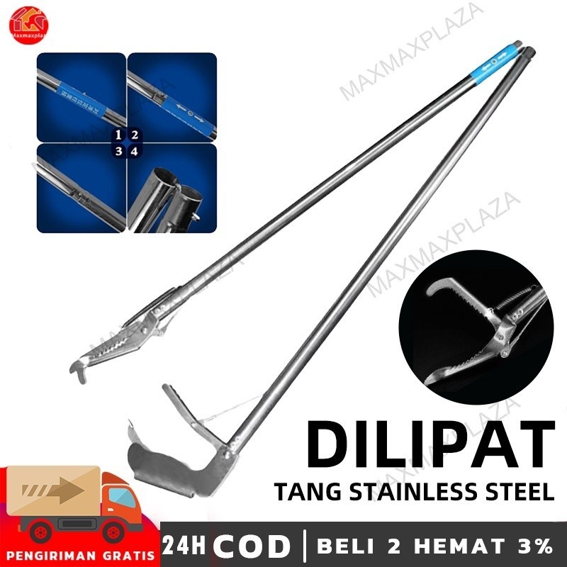 Jual 1.5M Tongkat Penjepit Ular / Stainless Alat Penangkap Ular / Alat ...