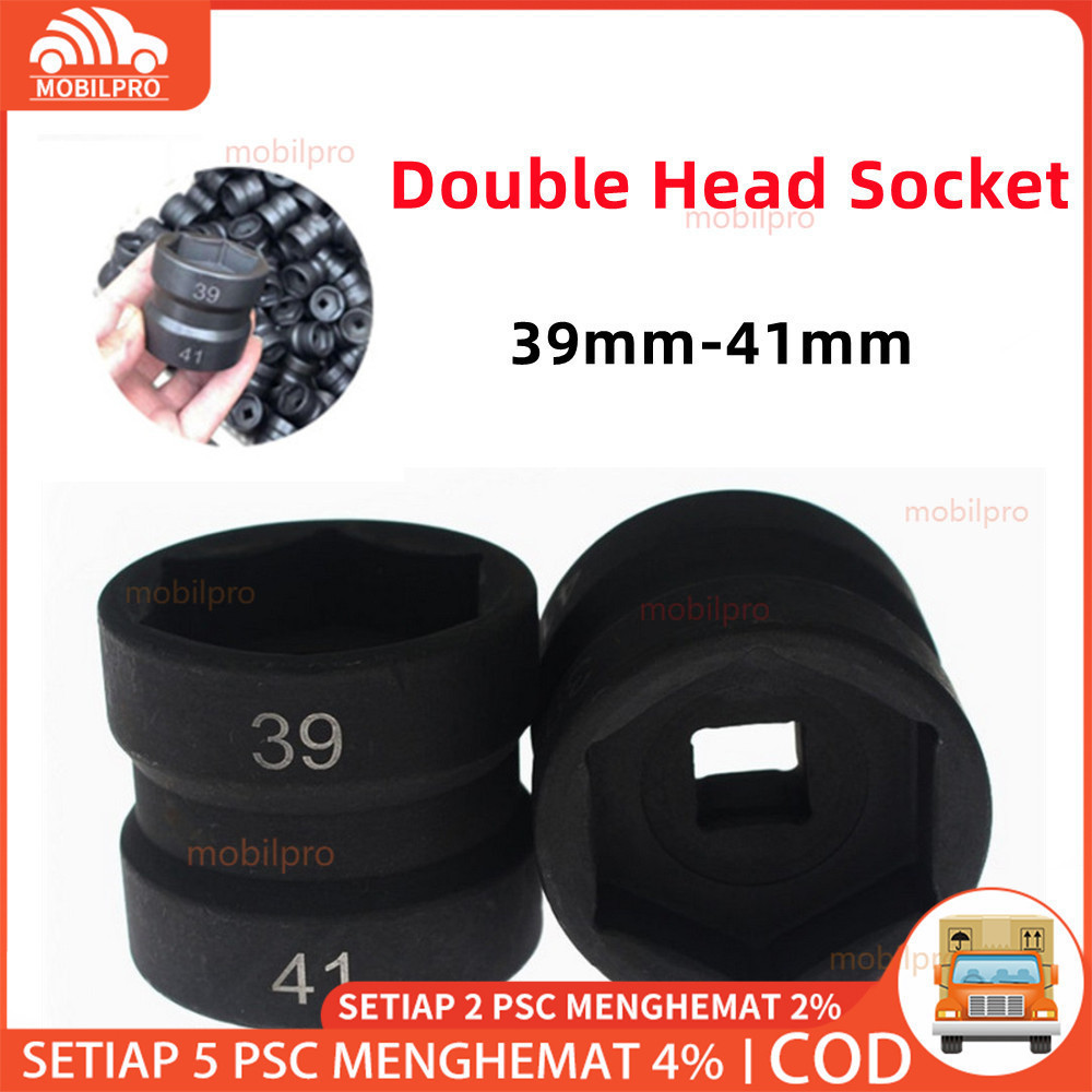 Jual Mata Kunci Sok Coupling 39×41mm CVT Double Head Socket sok kunci mur kopling Impact Socket ...