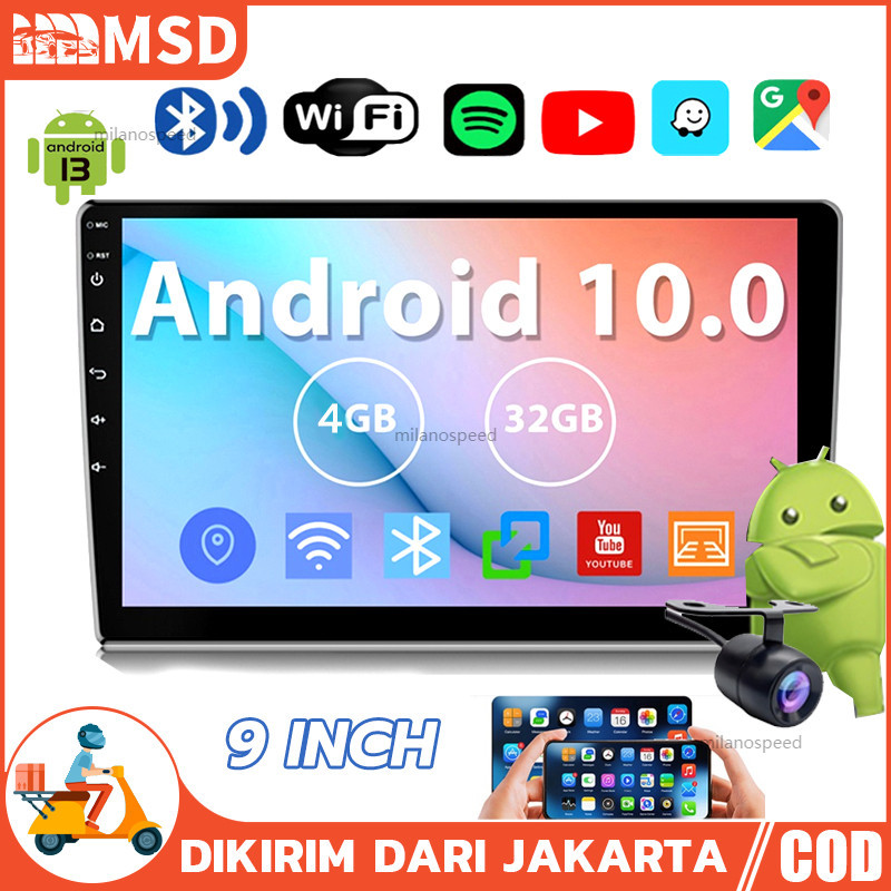 Jual 2Din 9inci 2+32G / 4 GB RAM 32 GB Android 12 Mobil Radio Stereo HD ...