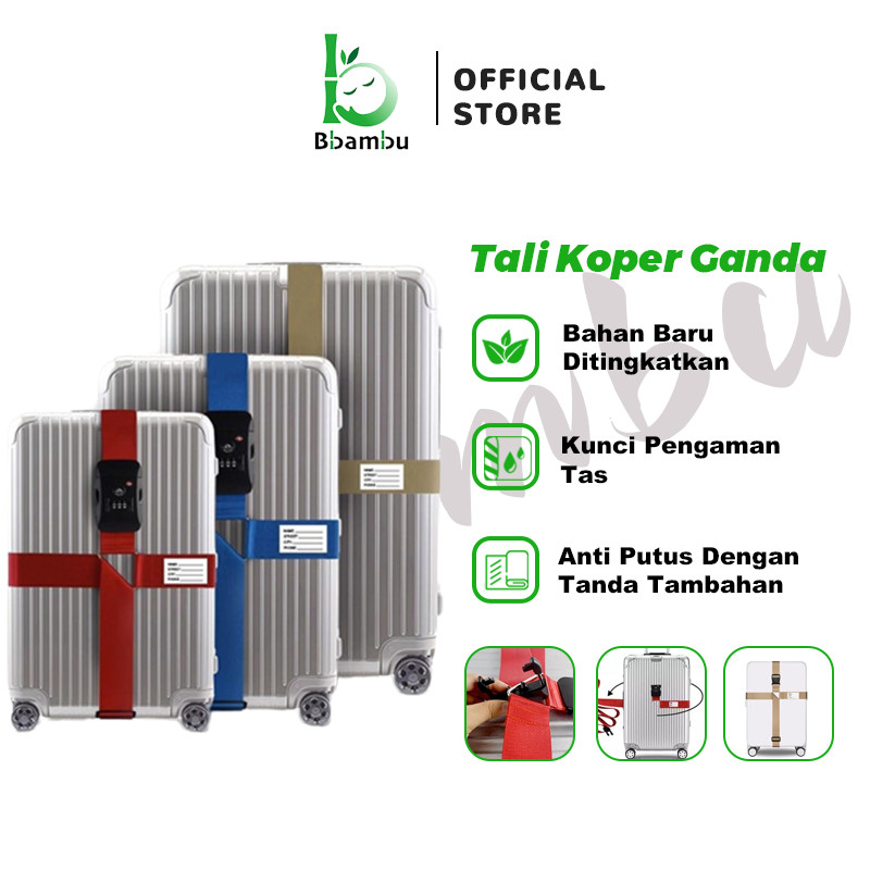 Jual Bbambu Tali Koper Dengan Password / Tali Pengaman Koper / Sabuk ...