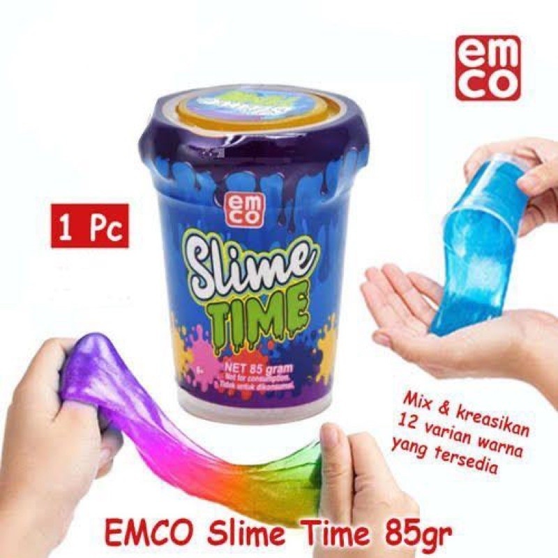 Jual SLIME TIME BY EMCO 85 GR ori gak lengket clear barrel barrell ...